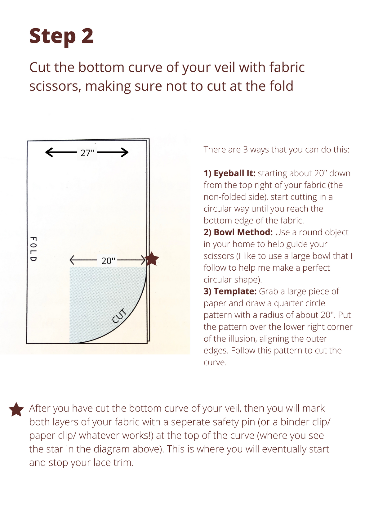 DIY Cascade Ribbon Edge Fingertip Wedding Veil Pattern, Waterfall Veil ...