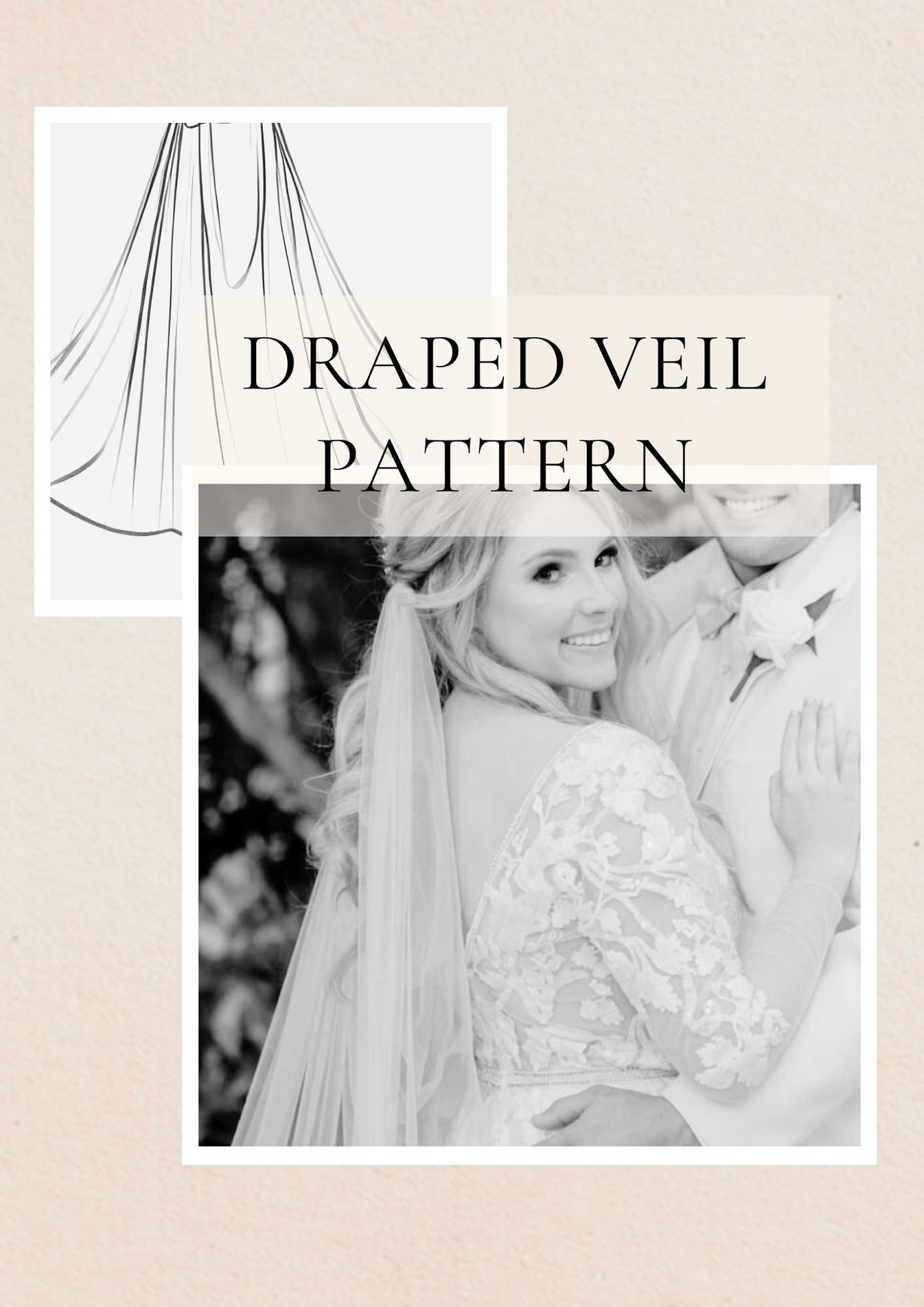 DIY Long Cathedral Draped Wedding Veil Pattern PDF Tutorial – One ...