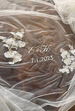 Custom Lace Embroidered Unity Wedding Veil, Catholic Filipino Veil ...