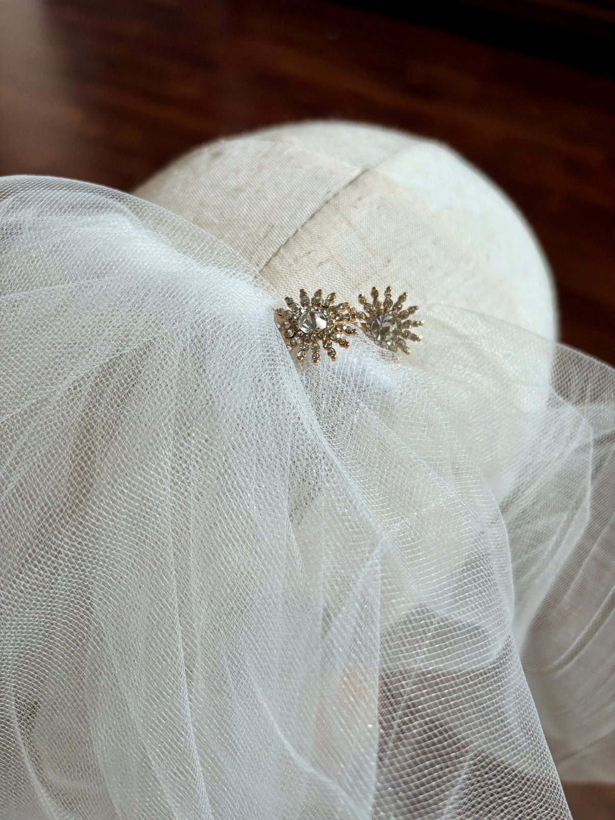 Pearl Bustle Pins for Wedding Veil or Dress, Beaded Set of 2 – One ...
