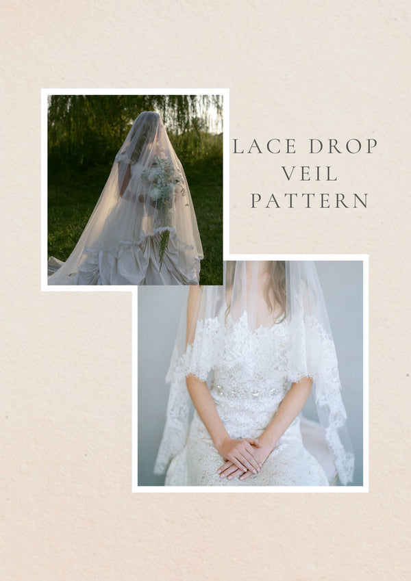 DIY Cathedral Length Drop Wedding Veil with Lace | Pattern PDF Tutoria ...
