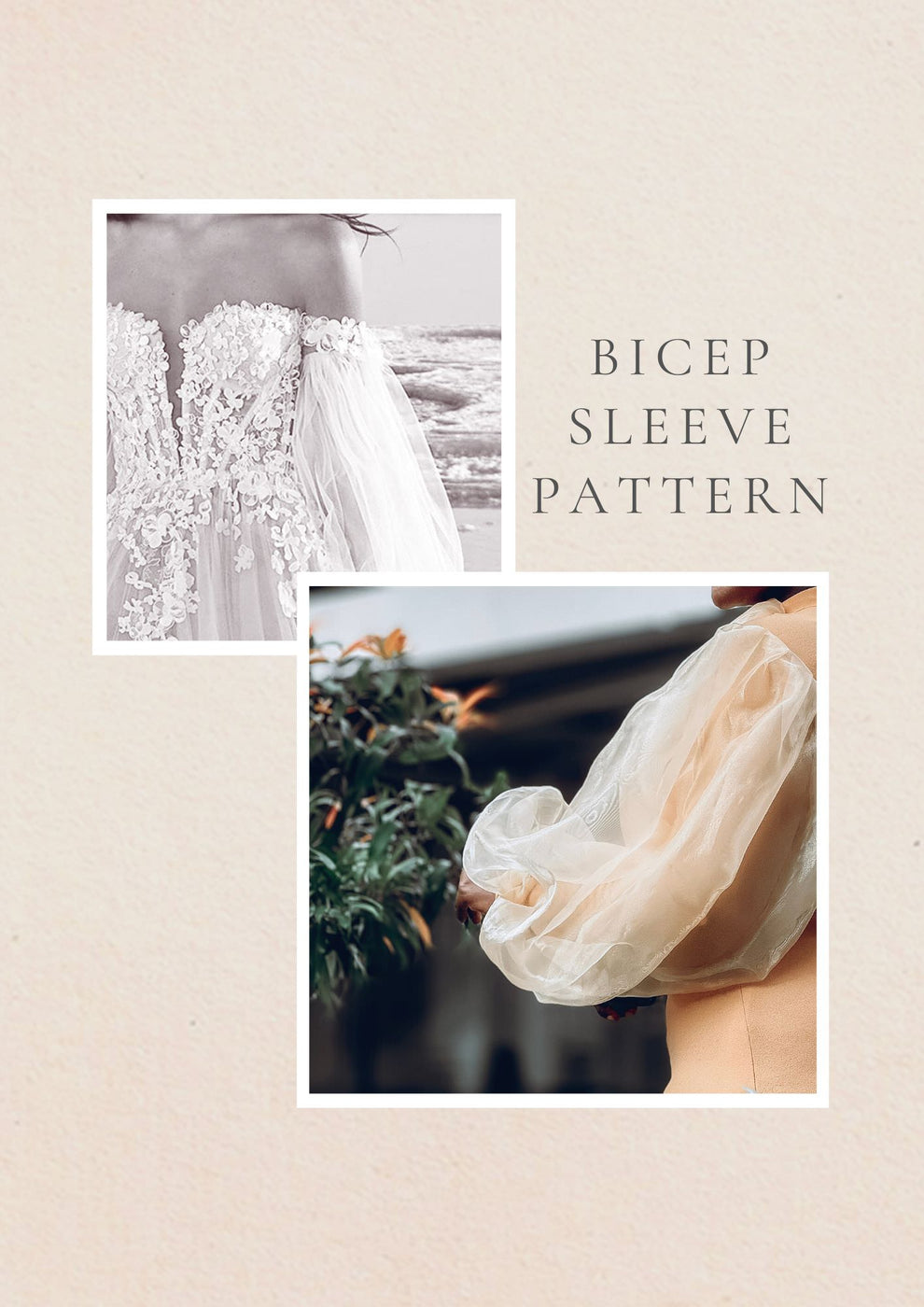 DIY Removable Off-the-Shoulder Sleeve Pattern, Bicep Puffy Sleeve PDF – One Blushing Bride ...