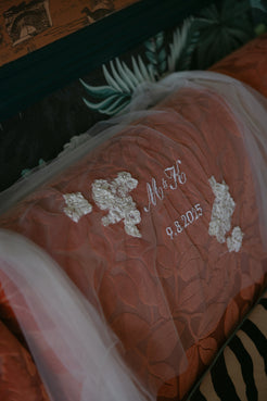 Custom Lace Embroidered Unity Wedding Veil, Catholic Filipino Veil ...