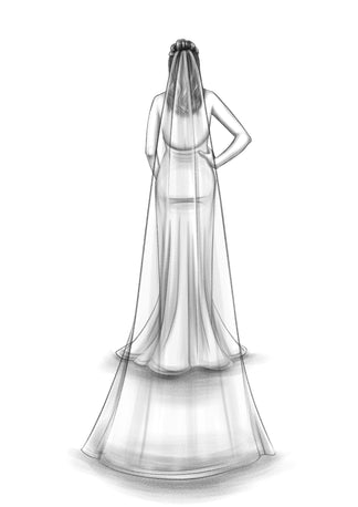 Customized Wedding Veil Sketch - Bridal Keepsake – One Blushing Bride ...
