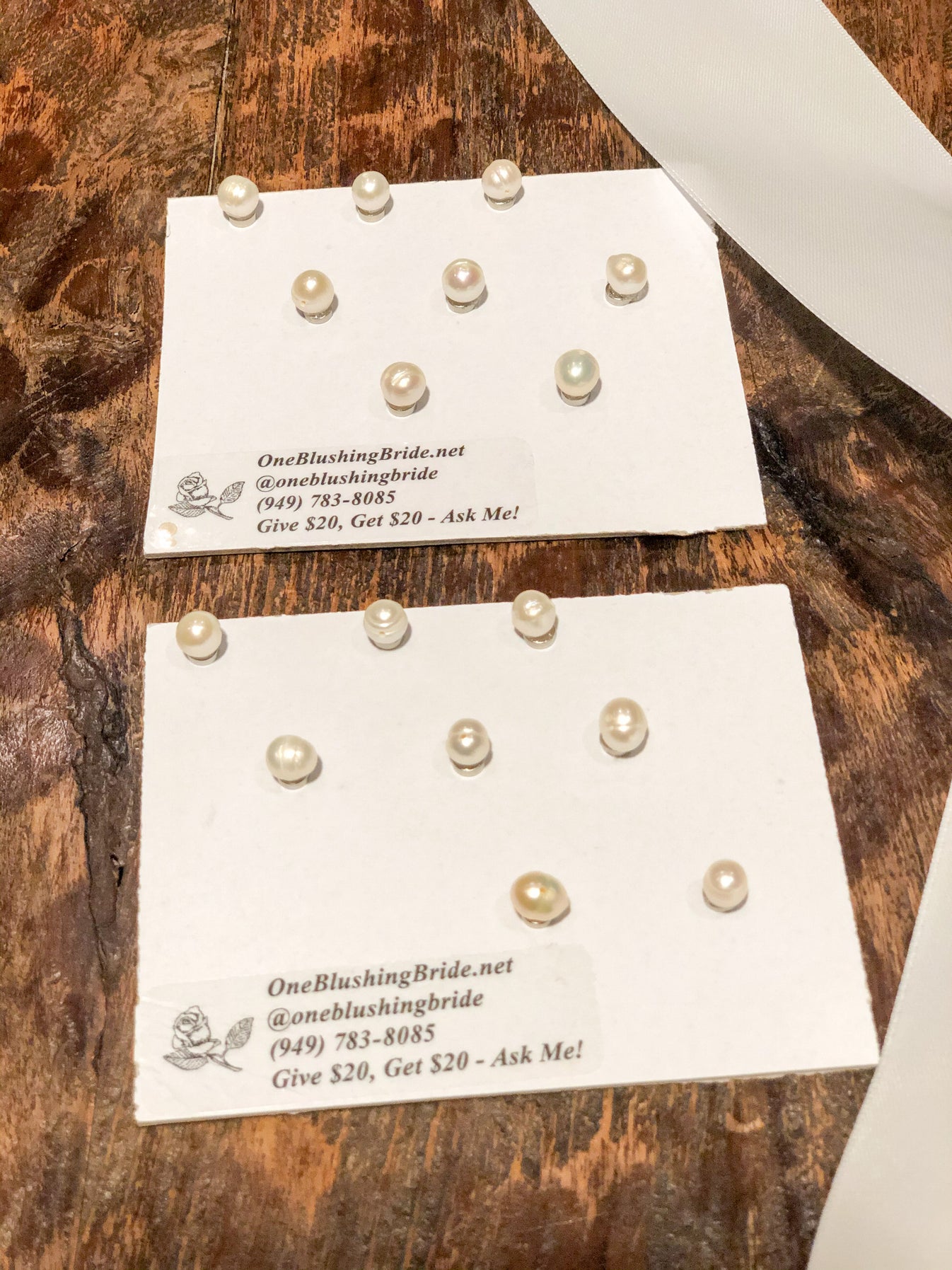 Ivory Freshwater Pearl Veil Weights for Wedding Veil – One Blushing ...
